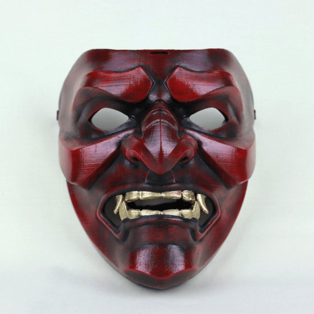 Kabuto Samurai Oni Mask Full Face - Red - Space Armory
