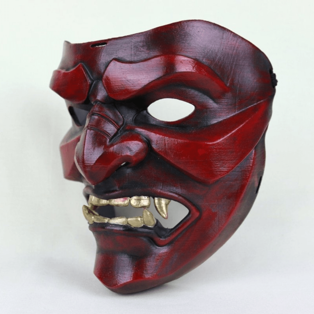 Kabuto Samurai Oni Mask Full Face - Red - Space Armory