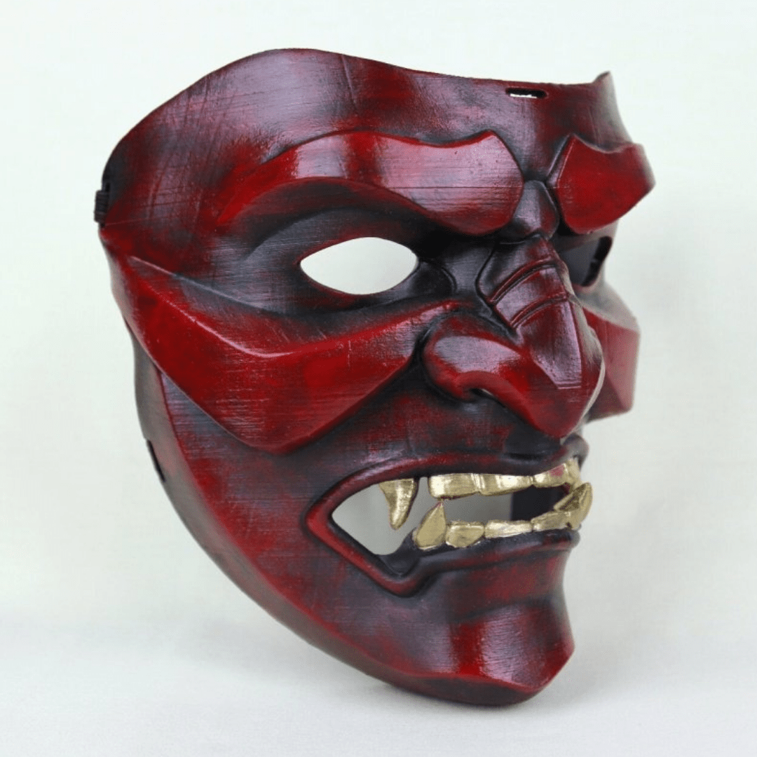 Kabuto Samurai Oni Mask Full Face - Red - Space Armory