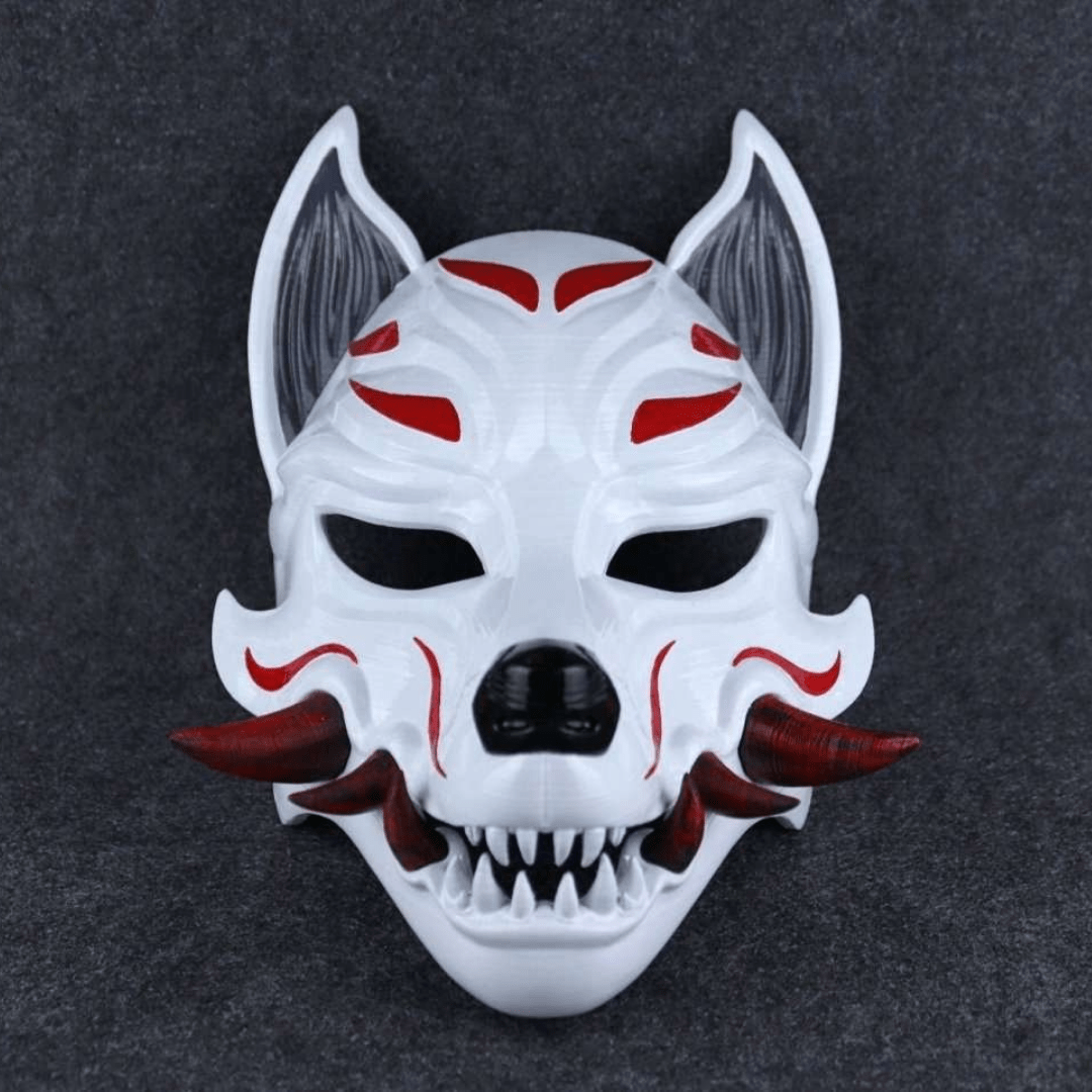 Kitsune Fox Mask With Fangs - Space Armory