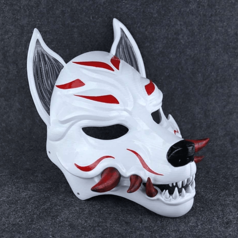 Kitsune Fox Mask With Fangs - Space Armory