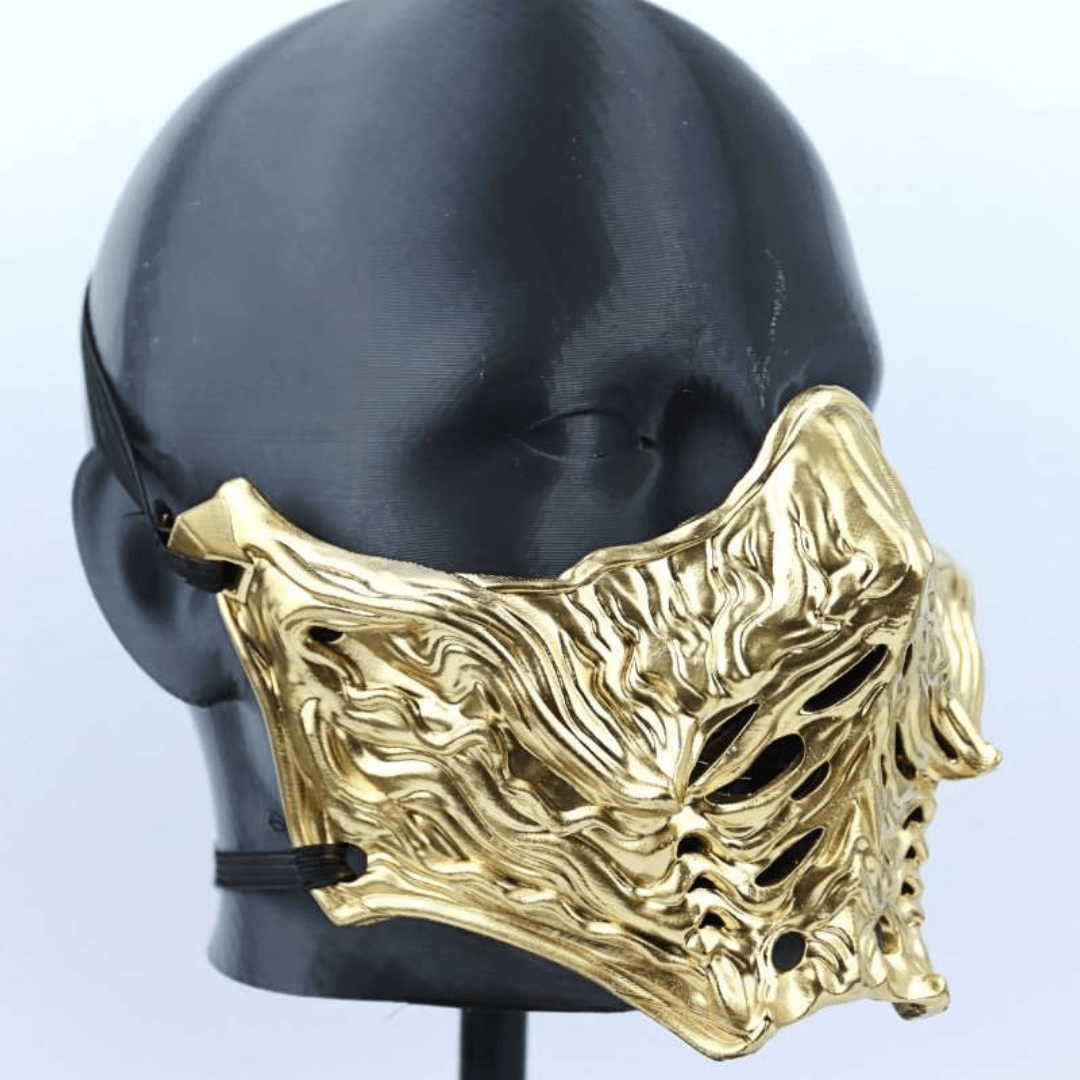 Ninja Samurai Warrior Mask Gold - Space Armory