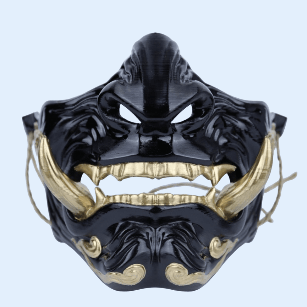 Demon Oni Mask - Black – Space Armory | Japanese Mask and Cosplay Store