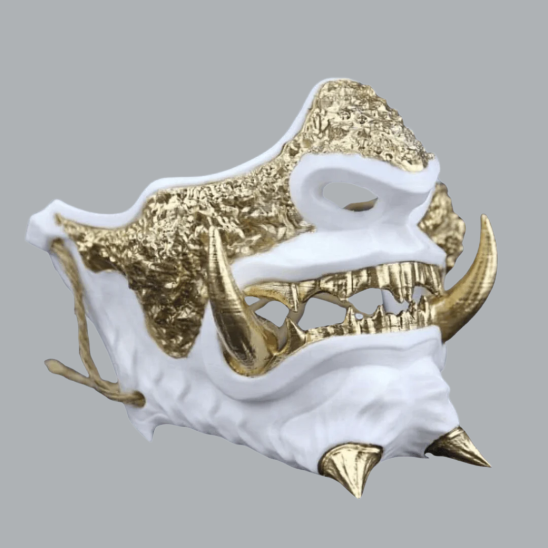 Japanese Oni Mask - White – Space Armory | Japanese Mask and Cosplay Store