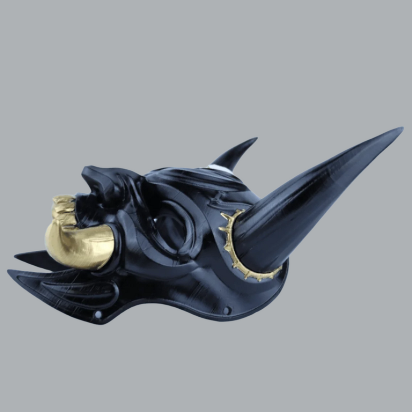 Japanese Oni Mask With Horn – Space Armory | Japanese Mask and Cosplay ...