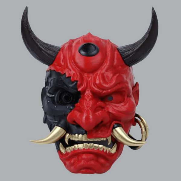 Cyberpunk Full Face Oni Mask – Space Armory | Japanese Mask and Cosplay ...