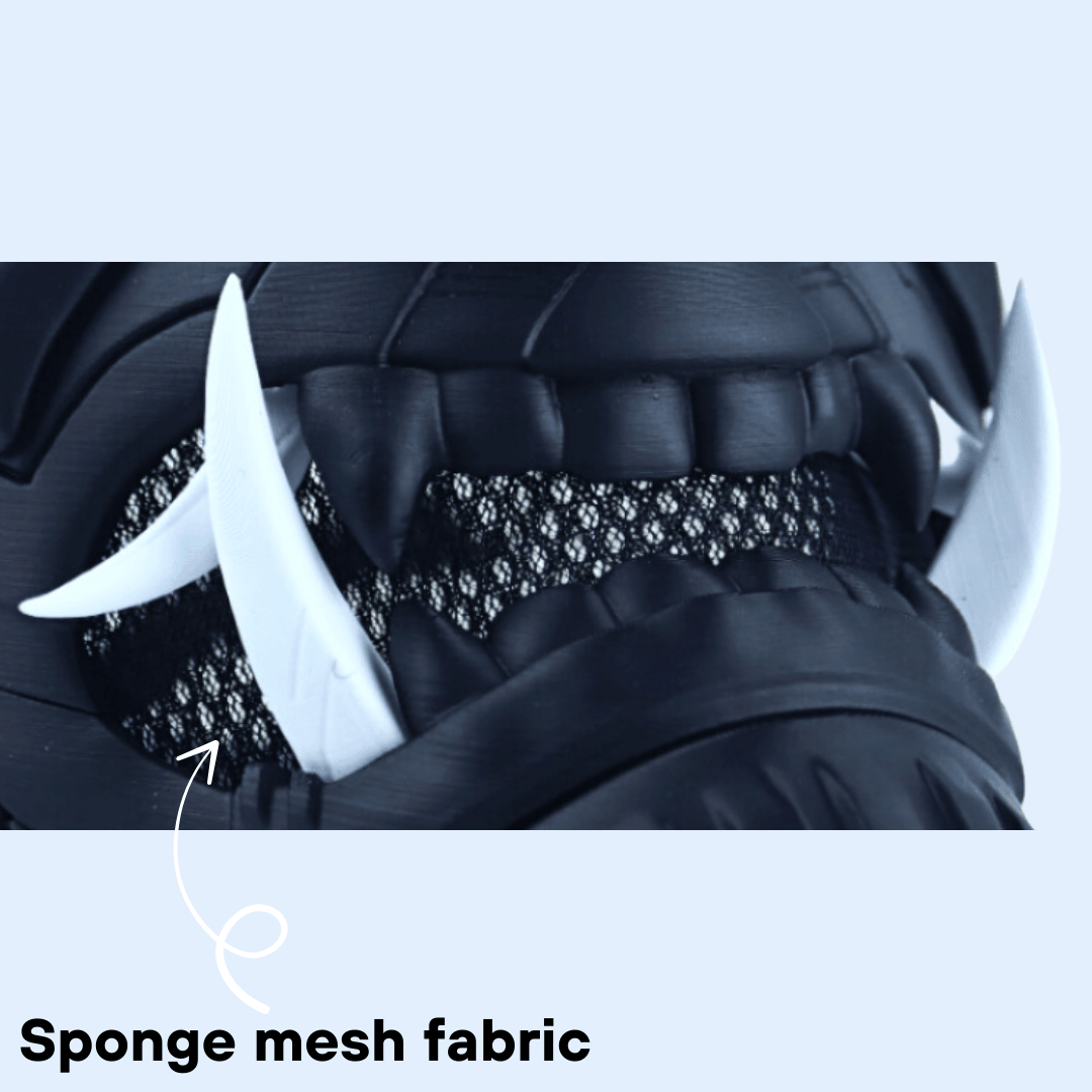 Cyberpunk Oni Mask Yellow - Space Armory | Japanese Mask and Cosplay Store