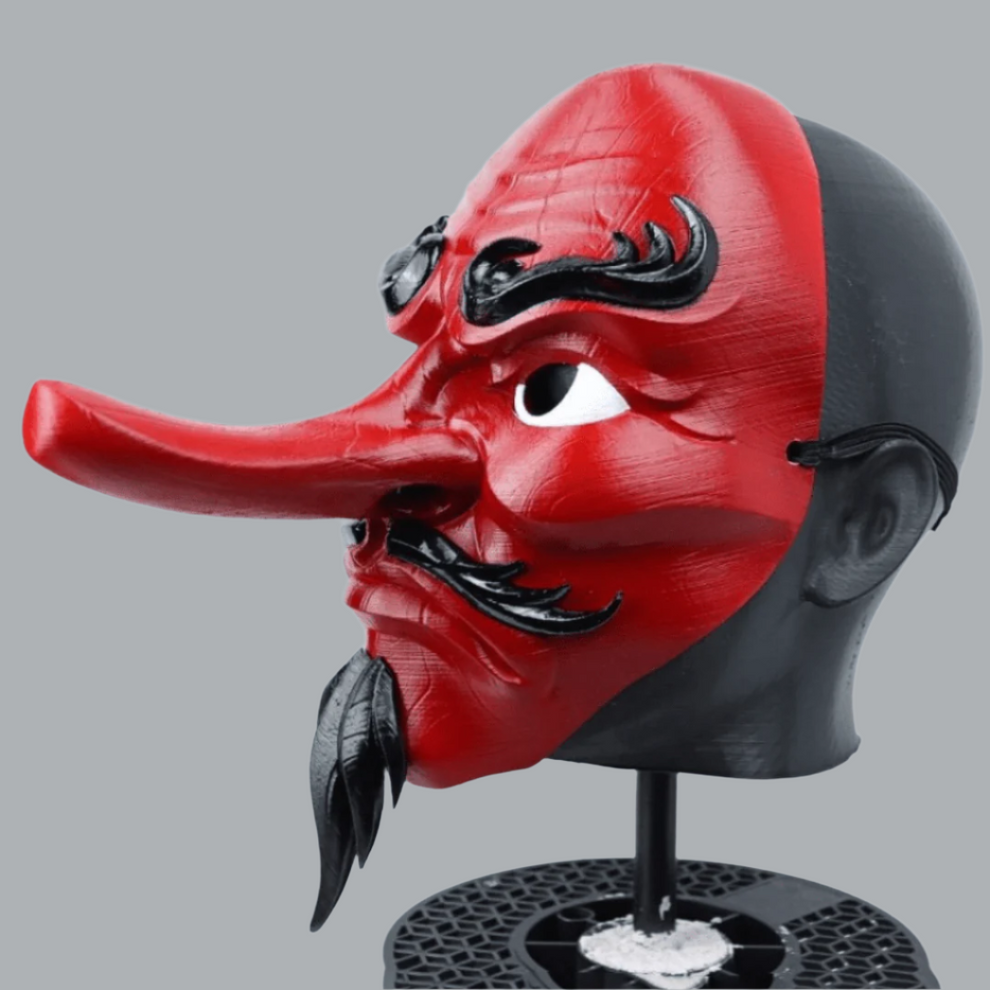 Tengu Japanese Full Face Mask – Space Armory | Japanese Mask and ...